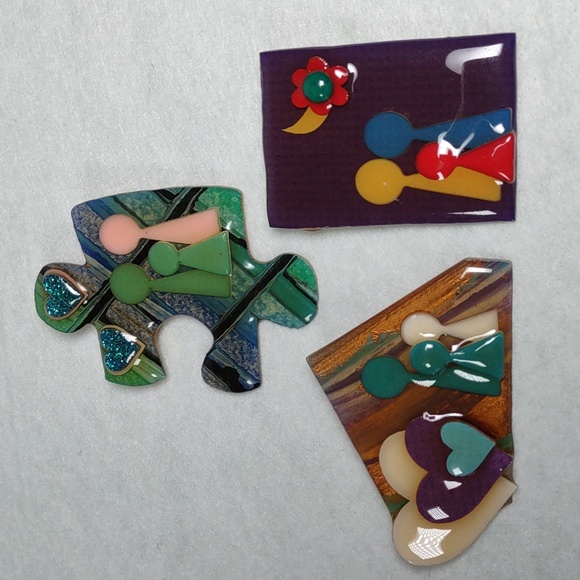 Lucinda | Jewelry | 3 Vintage People Pins By Lucinda | Poshmark